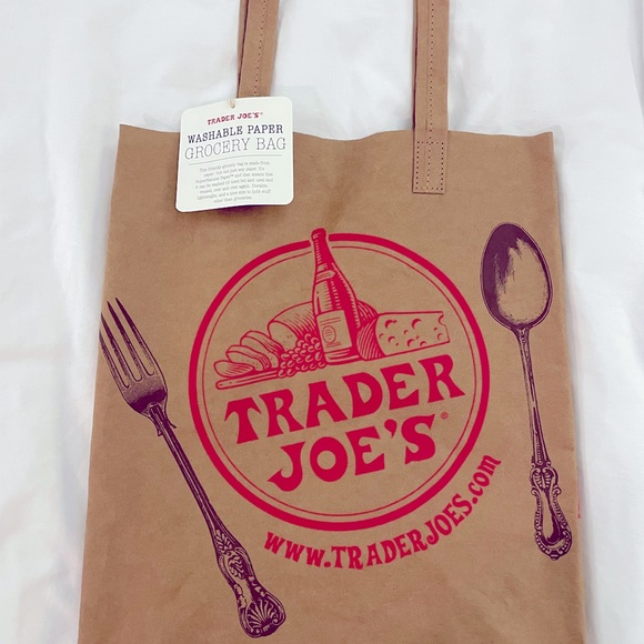 Bags | Trader Joes Washable Reusable Brown Bag | Poshmark